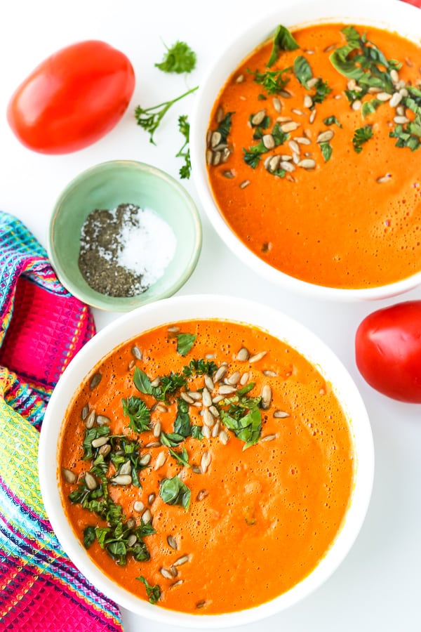 Easy Tomato Carrot Soup Recipe | Savory Thoughts