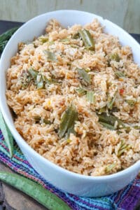Instant Pot Okra Rice (Vegan Okra Perloo) - Savory Thoughts