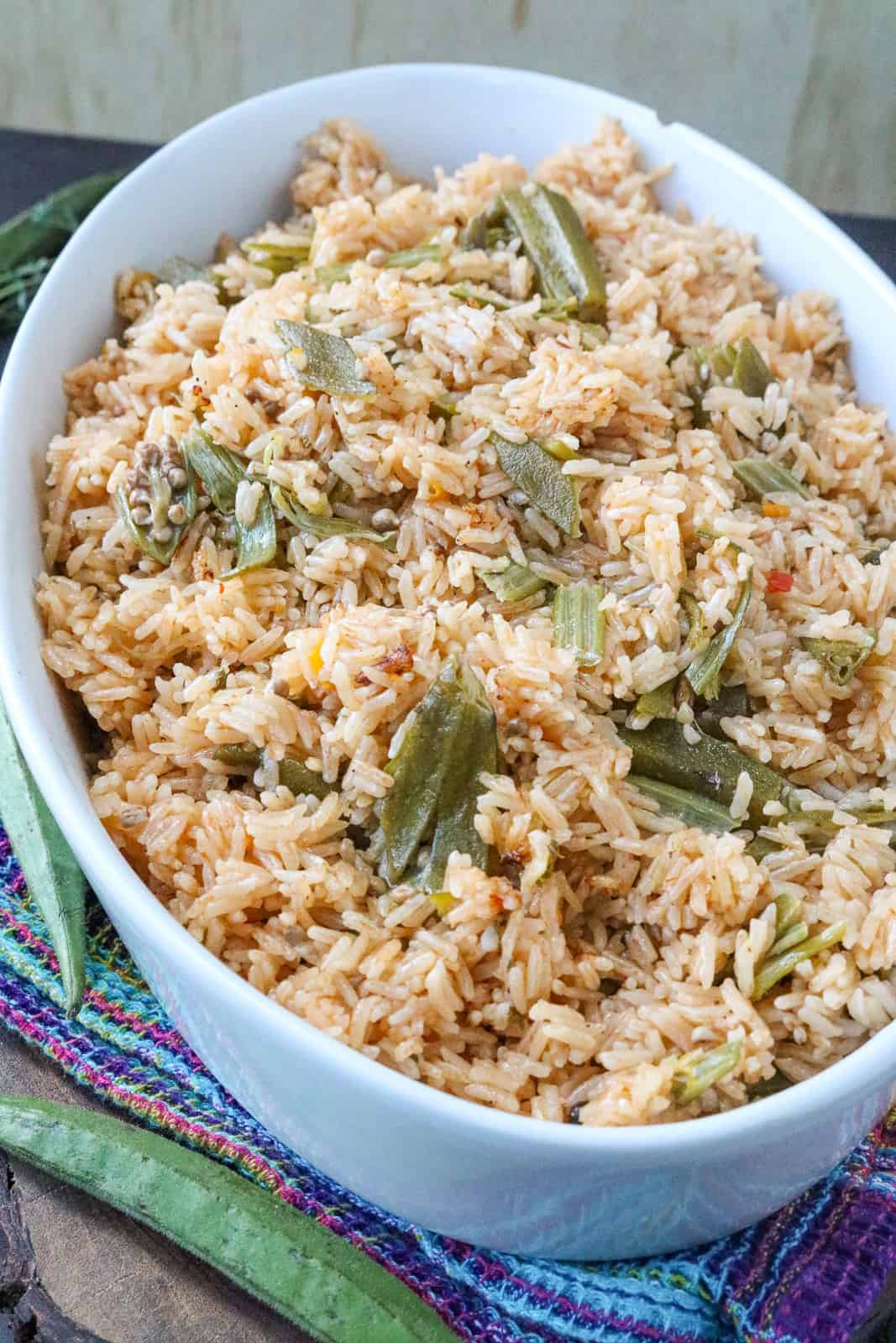Instant Pot Okra Rice (Vegan Okra Perloo) - Savory Thoughts