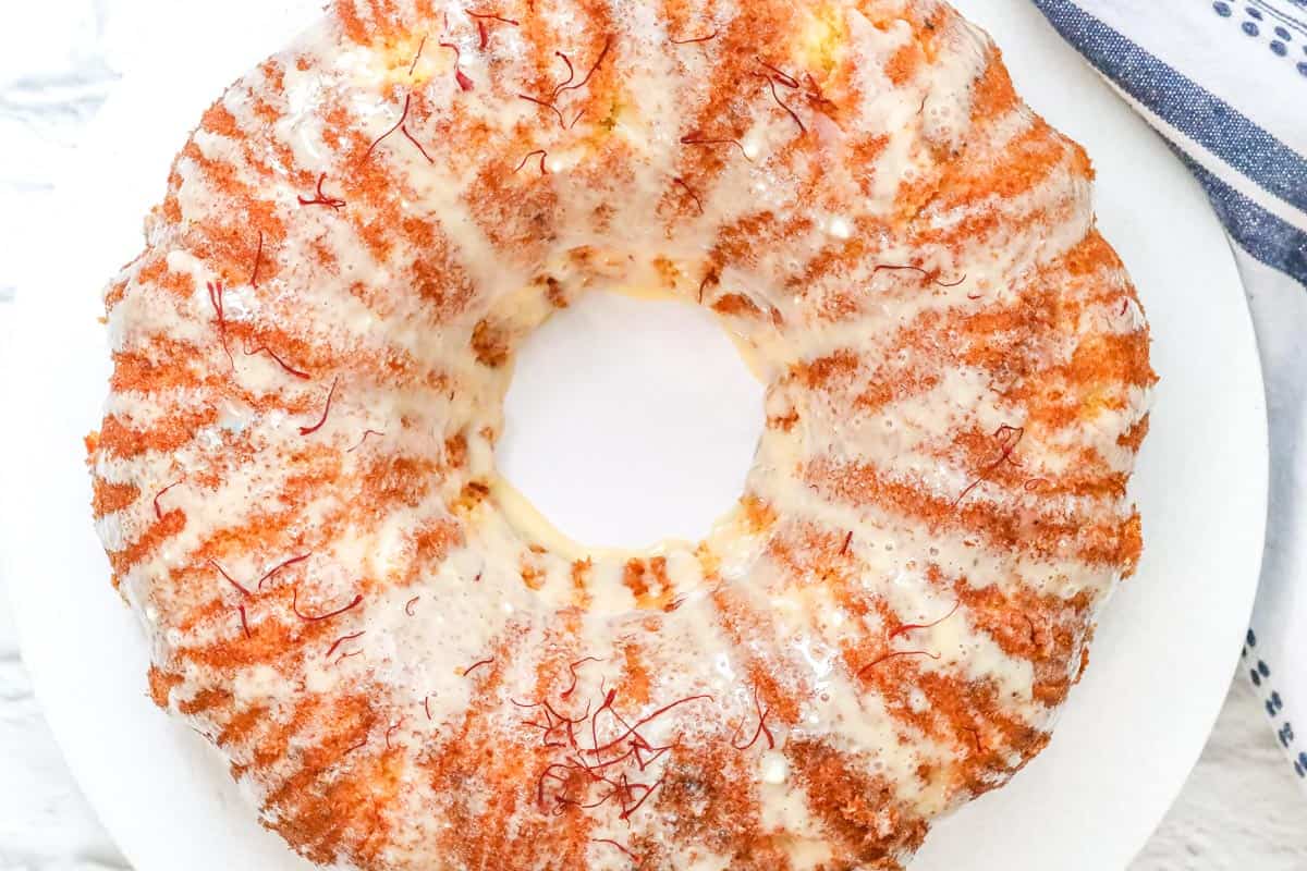 Saffron Cake Recipe With Extravagant Edge - Savory Thoughts