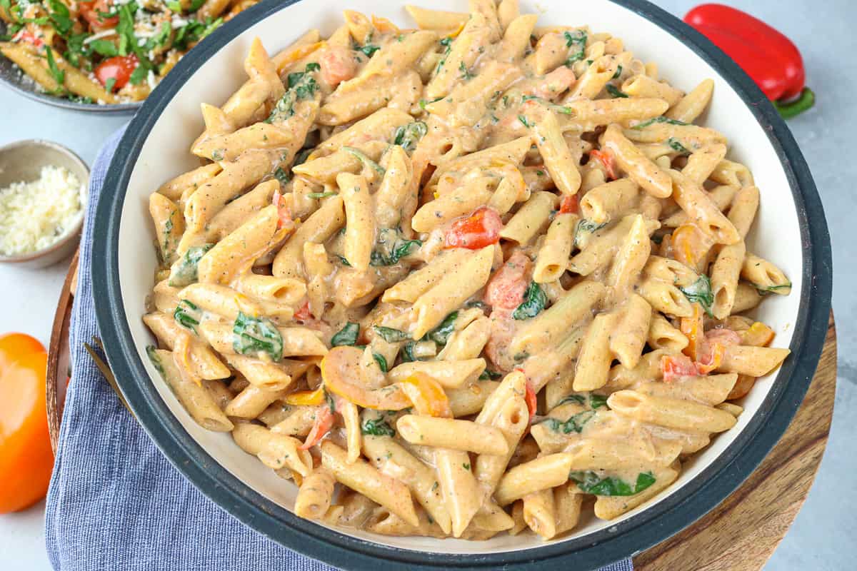 Rasta Pasta Recipe (Vegetarian) - Savory Thoughts