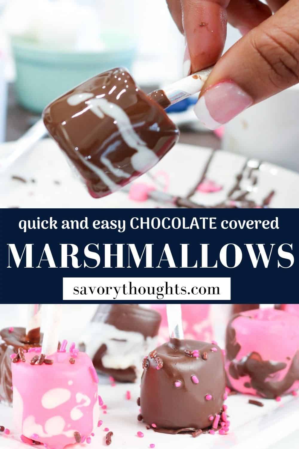 Chocolate Covered Marshmallows - Savory Thoughts