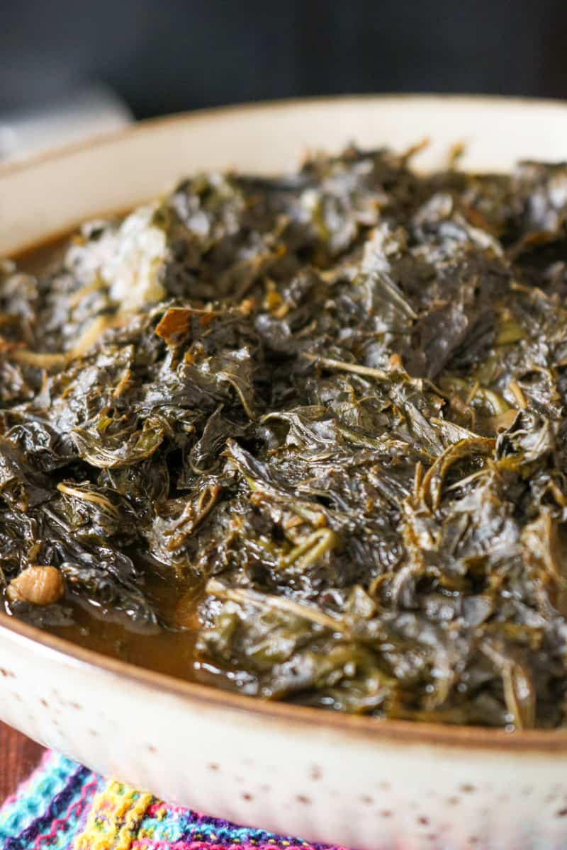 Mouthwatering Haitian Lalo - Jute Leaves Recipe - Savory Thoughts