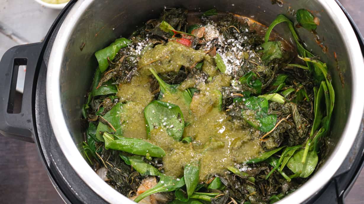 Mouthwatering Haitian Lalo - Jute Leaves Recipe - Savory Thoughts