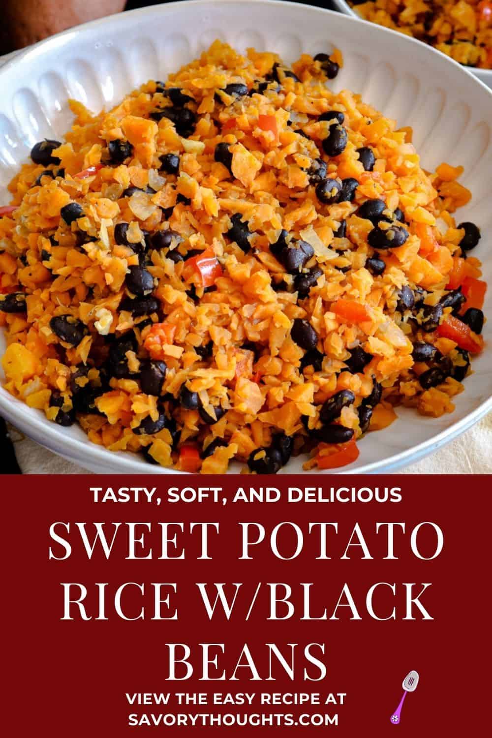 Sweet Potato Rice With Black Beans - Savory Thoughts