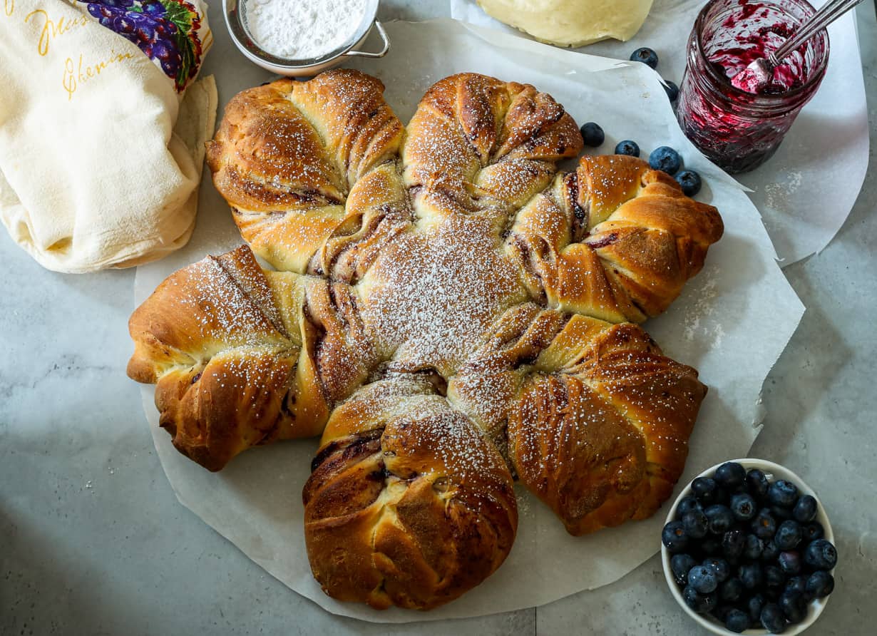 Twisted Bread With Blueberry Jam - Savory Thoughts