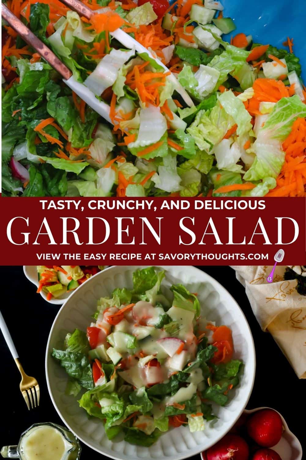 Crunchy Garden Salad Recipe - Savory Thoughts