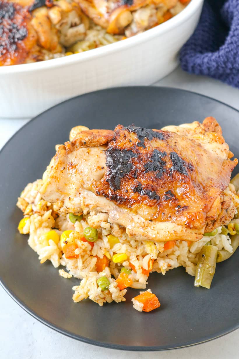 Oven Baked Chicken And Rice Recipe - Savory Thoughts