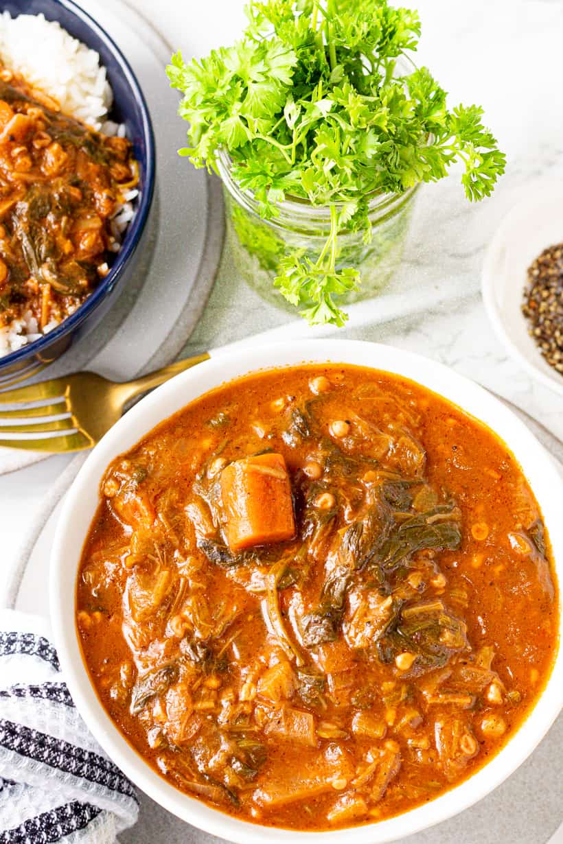 The BEST Okra Stew Recipe {Non-Slimy) - Savory Thoughts