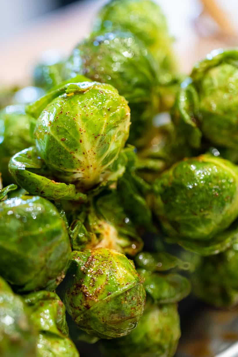 Brussel Sprouts Stalk Recipe - Oven Roasted - Savory Thoughts