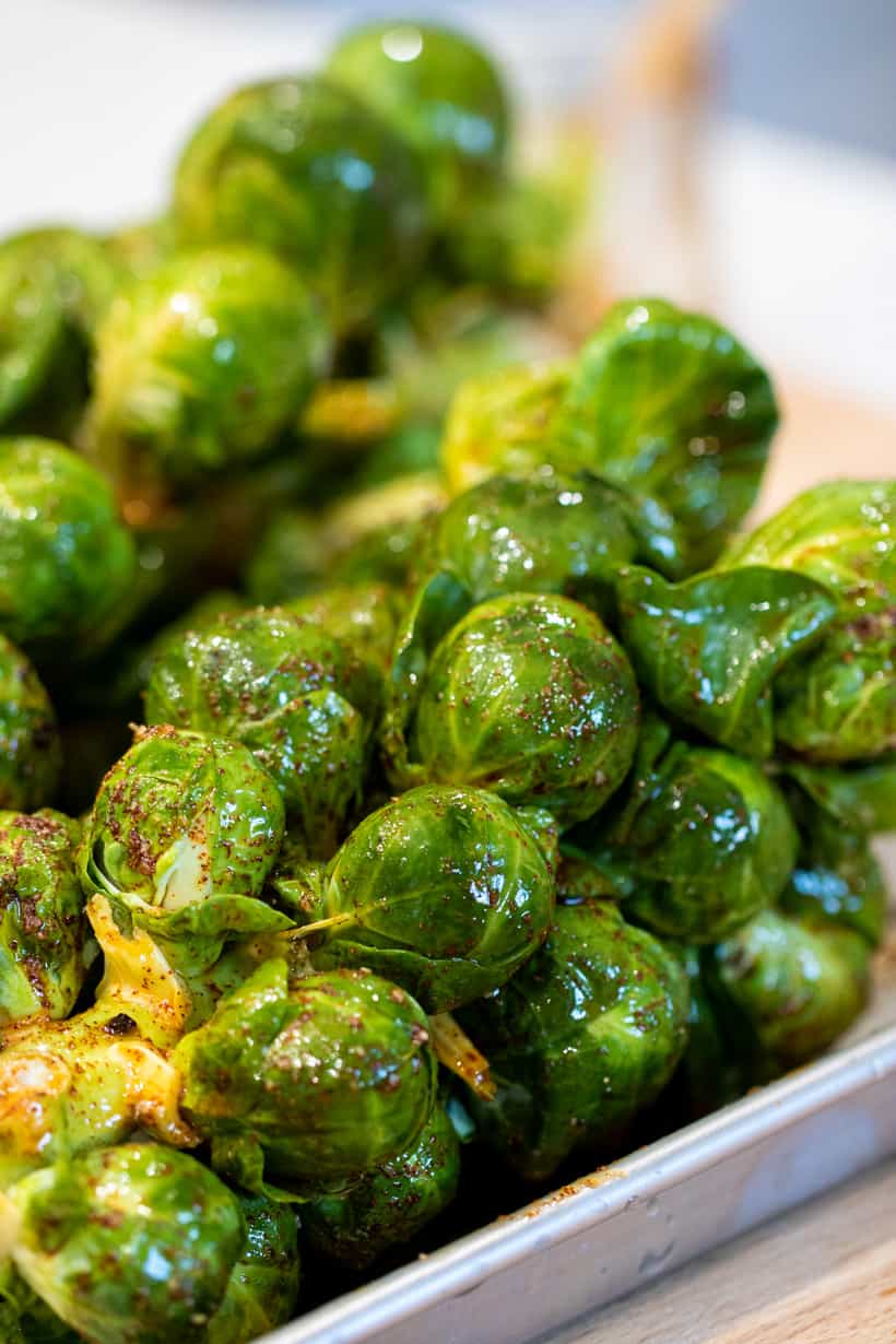 Brussel Sprouts Stalk Recipe - Oven Roasted - Savory Thoughts