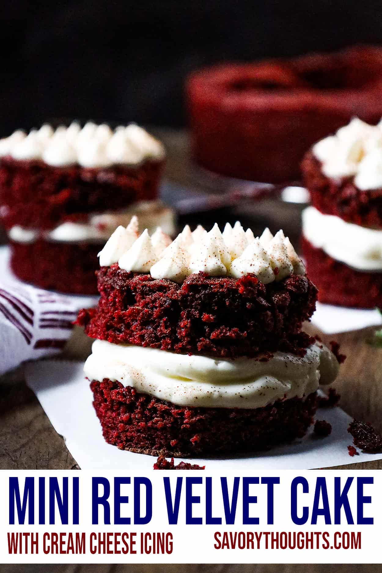 Mini Red Velvet Cake - Savory Thoughts