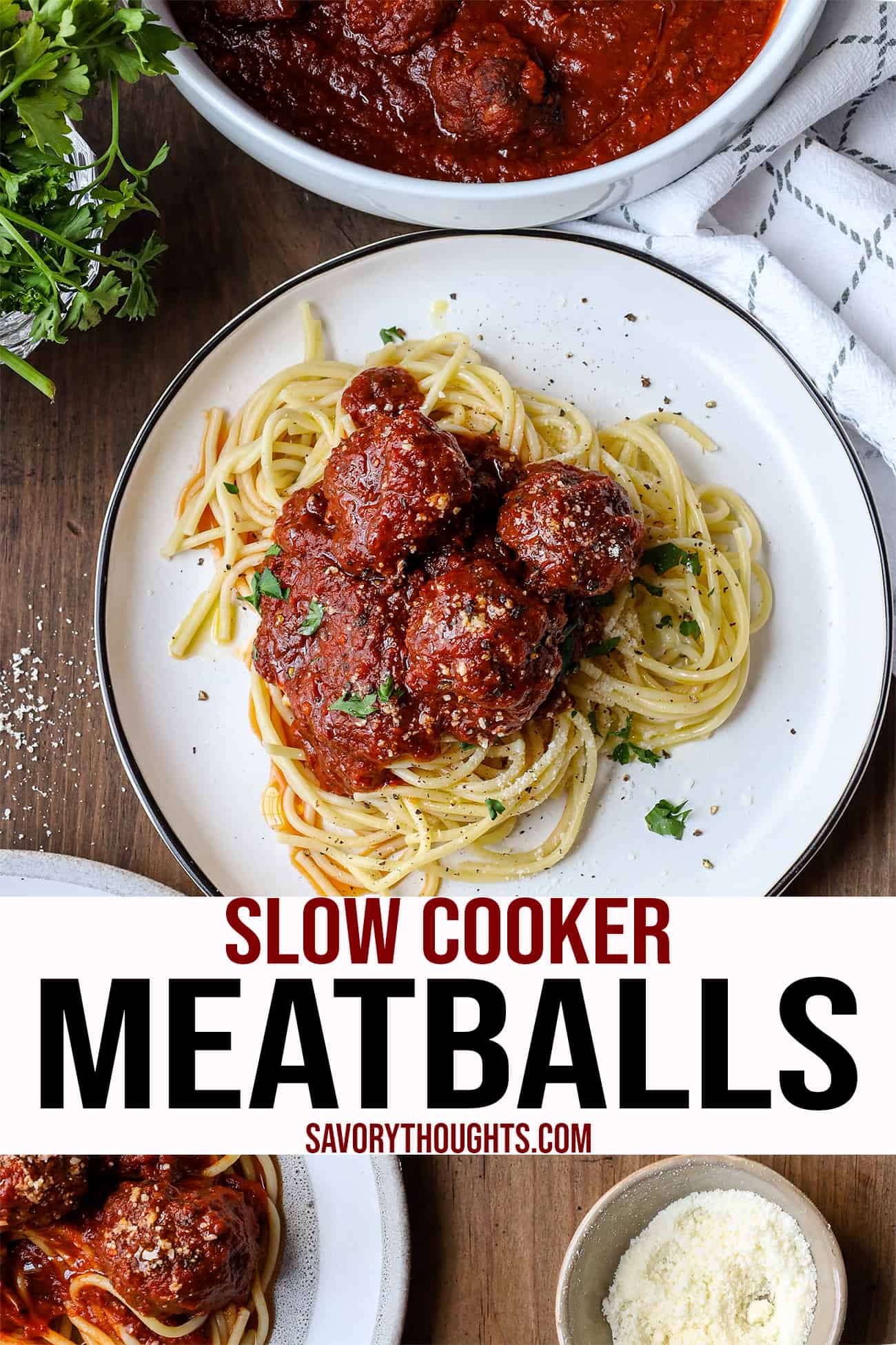 Slow Cooker Meatballs Recipe - Savory Thoughts