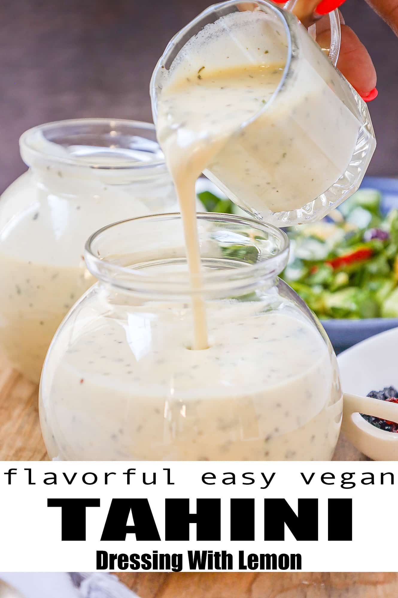 Creamy Lemon Tahini Dressing - Savory Thoughts