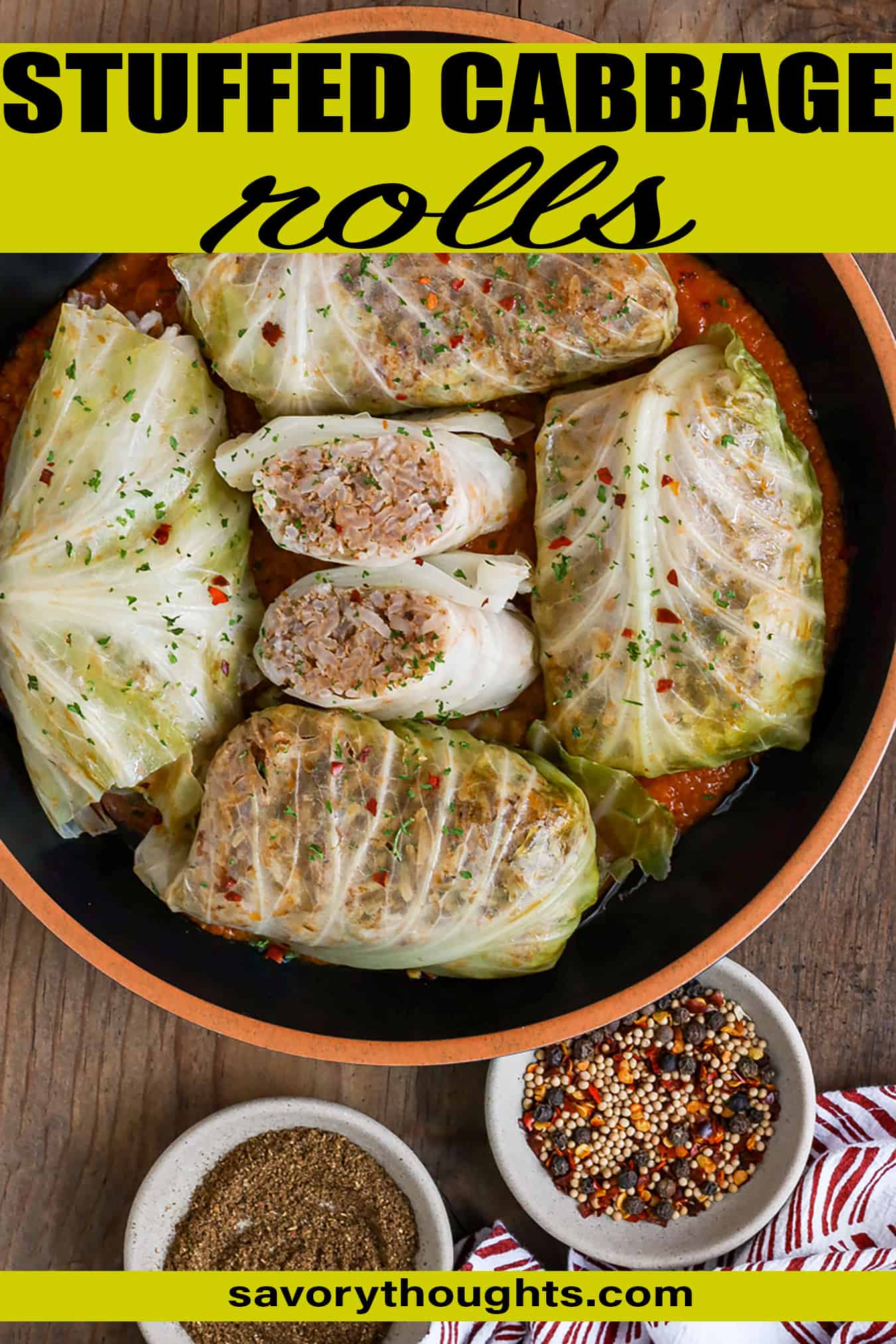 Stuffed Cabbage Rolls - Savory Thoughts