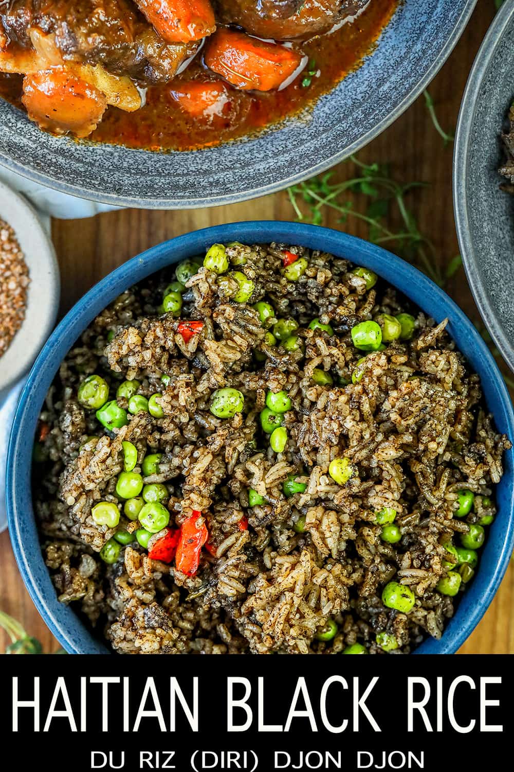 Haitian Black Rice (Diri Djon Djon & Video) - Instant Pot - Savory Thoughts
