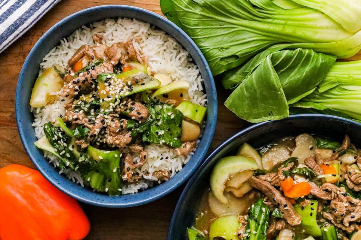 Beef Bok Choy Stir Fry - Savory Thoughts