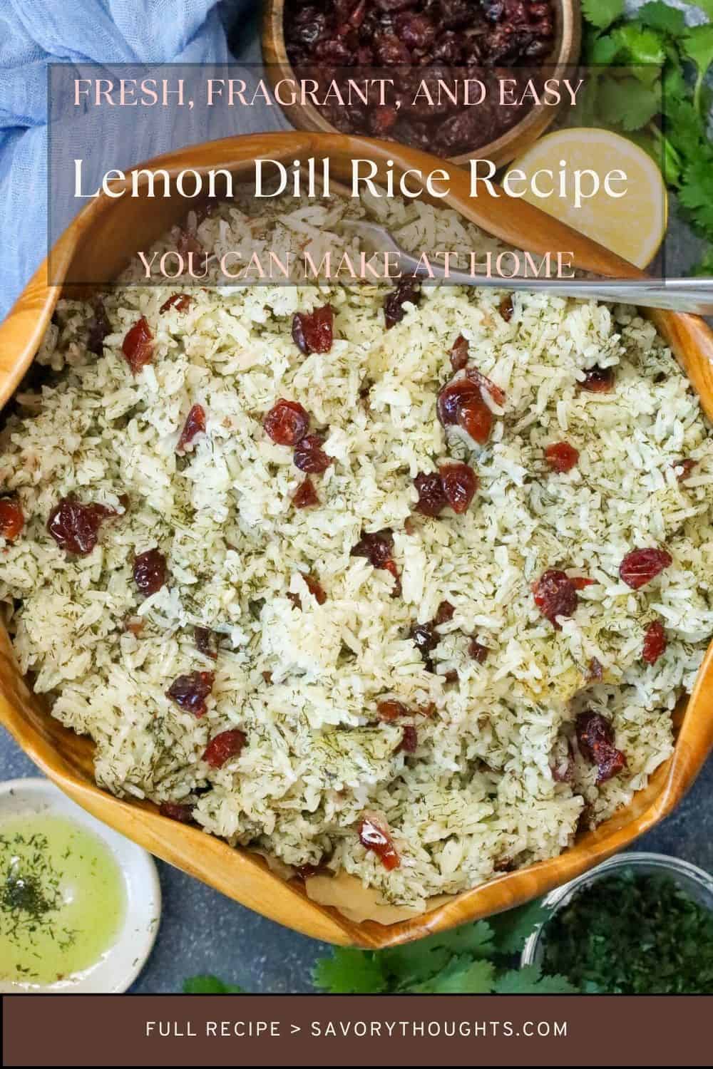 Lemon Dill Rice Recipe - Savory Thoughts